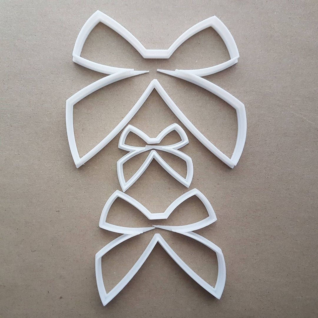 Bow Tie Ribbon Gift Shape Cookie Cutter Dough Biscuit Pastry Fondant ...