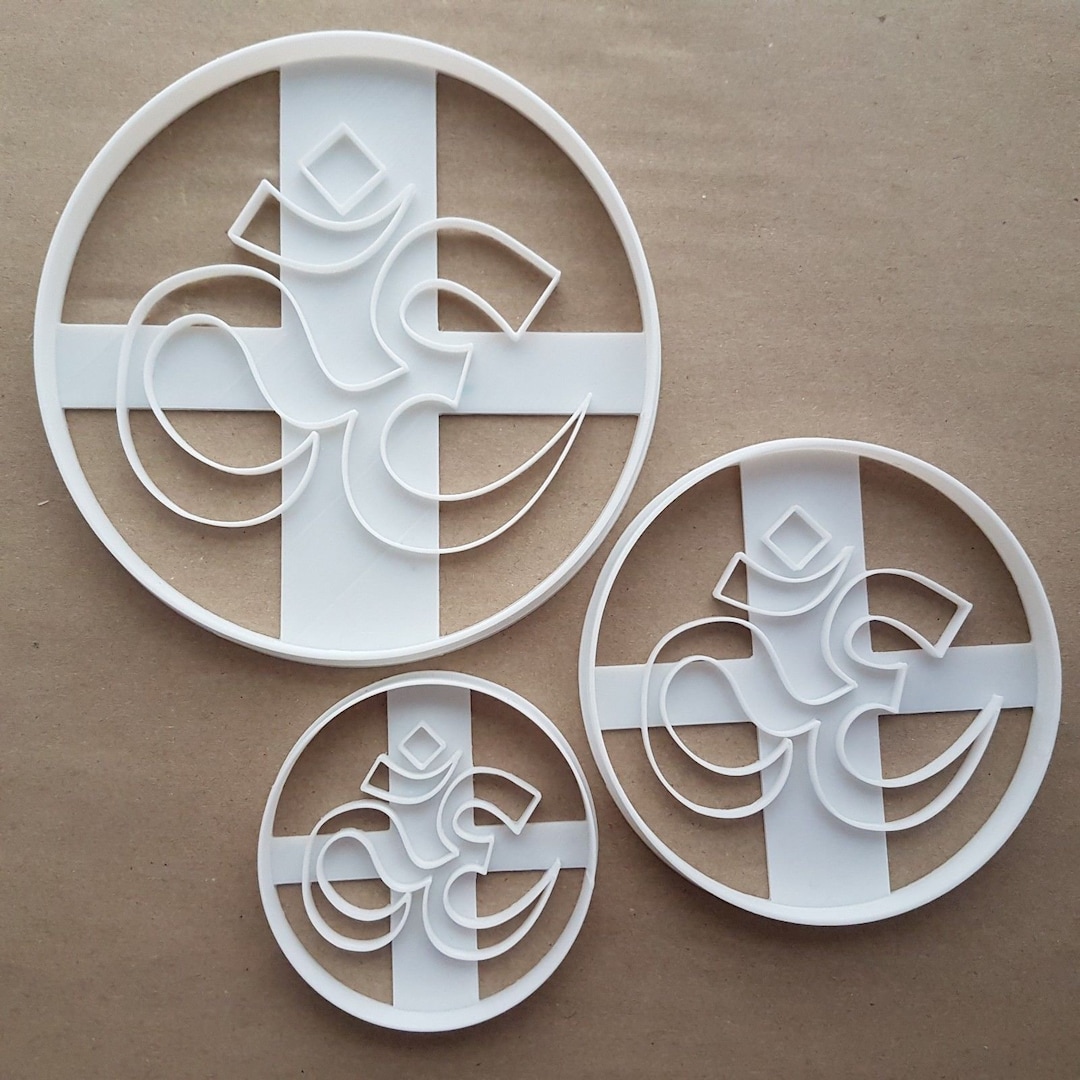 Hindu OM Icon Sound Spiritual Shape Cookie Cutter Dough Biscuit Fondant ...