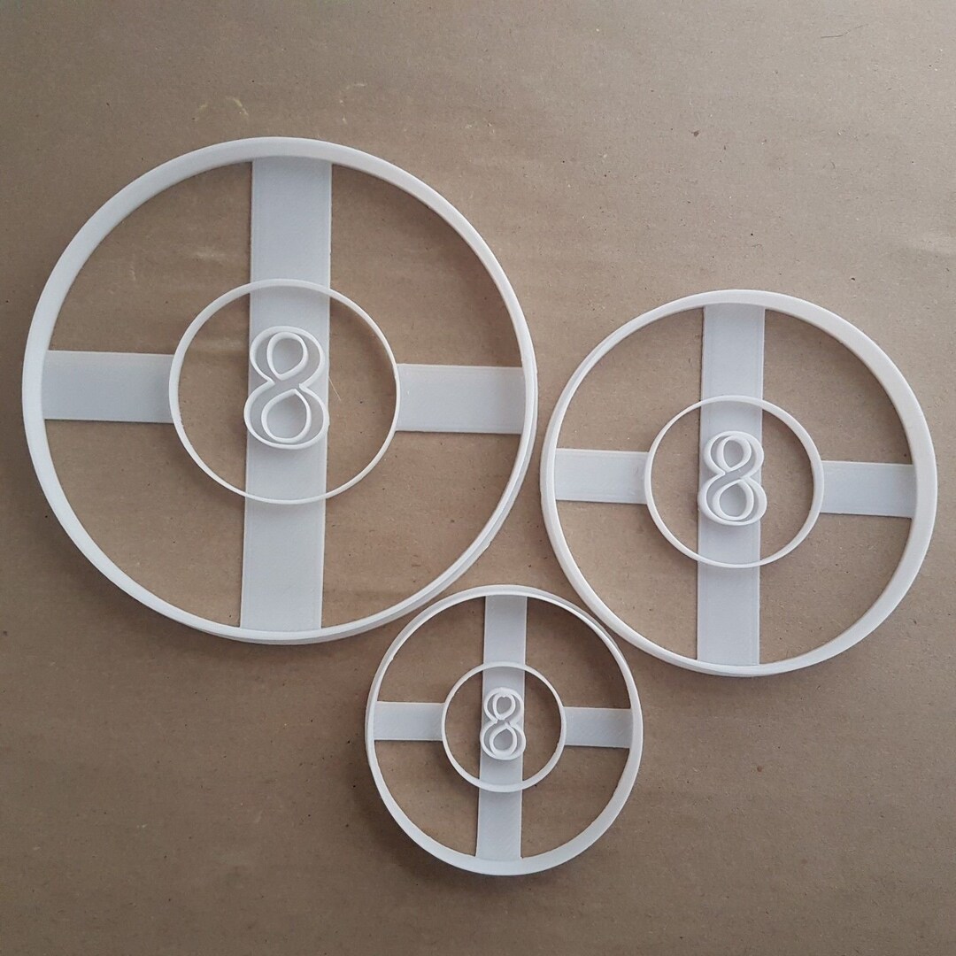 8 Ball Pool Billiards Shape Cookie Cutter Dough Biscuit Pastry Fondant ...