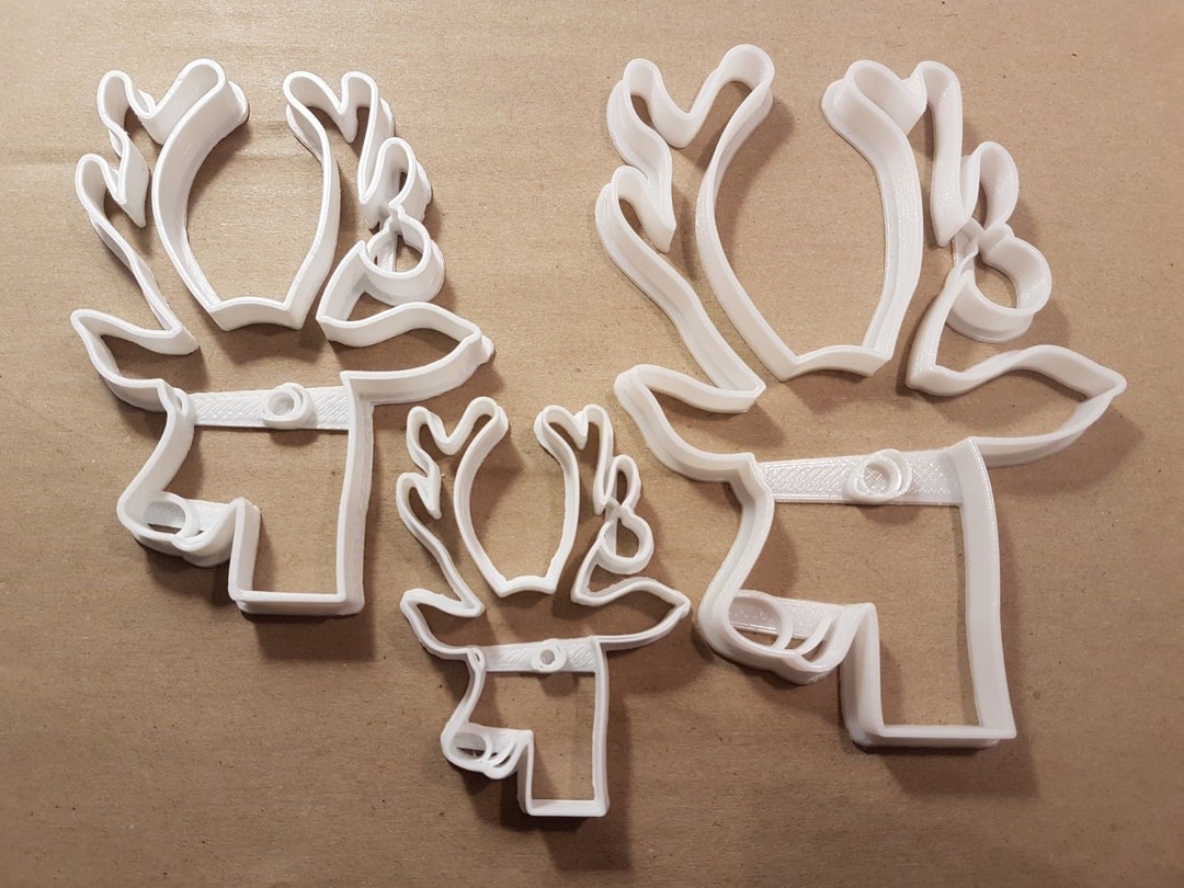 Rudolf Reindeer Bauble Christmas Shape Cookie Cutter Dough Biscuit ...