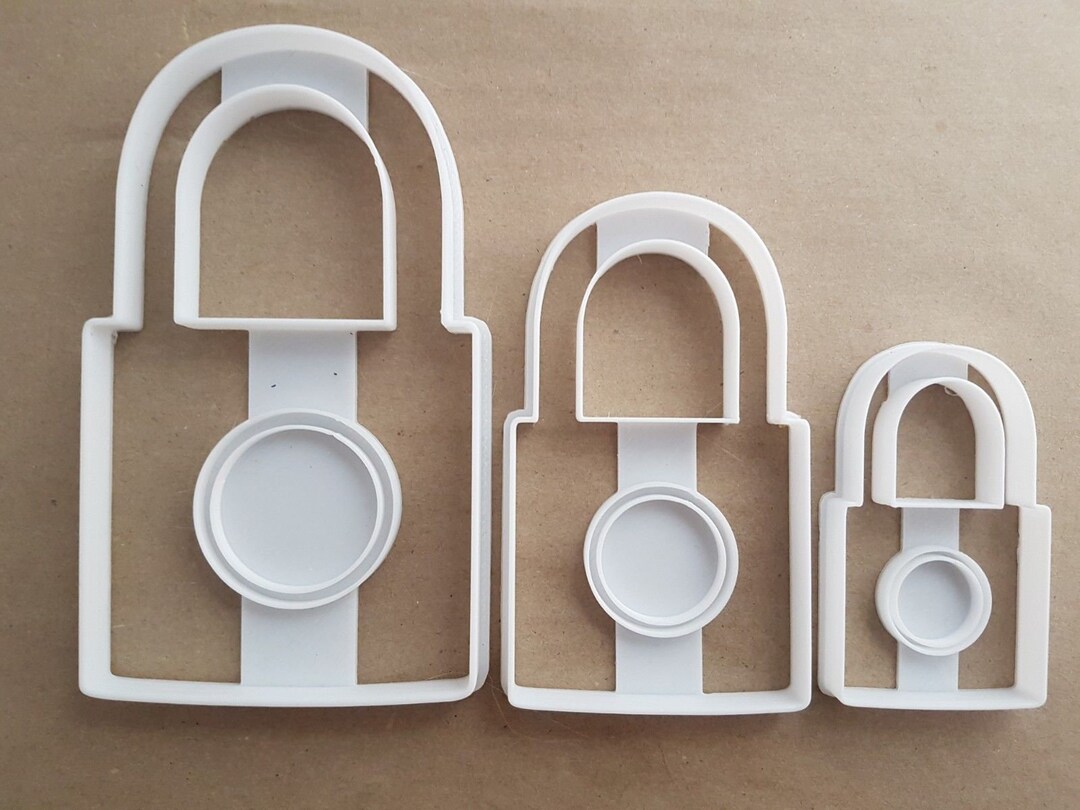 Padlock Shackle Yale Shape Cookie Cutter Dough Biscuit Pastry Fondant ...