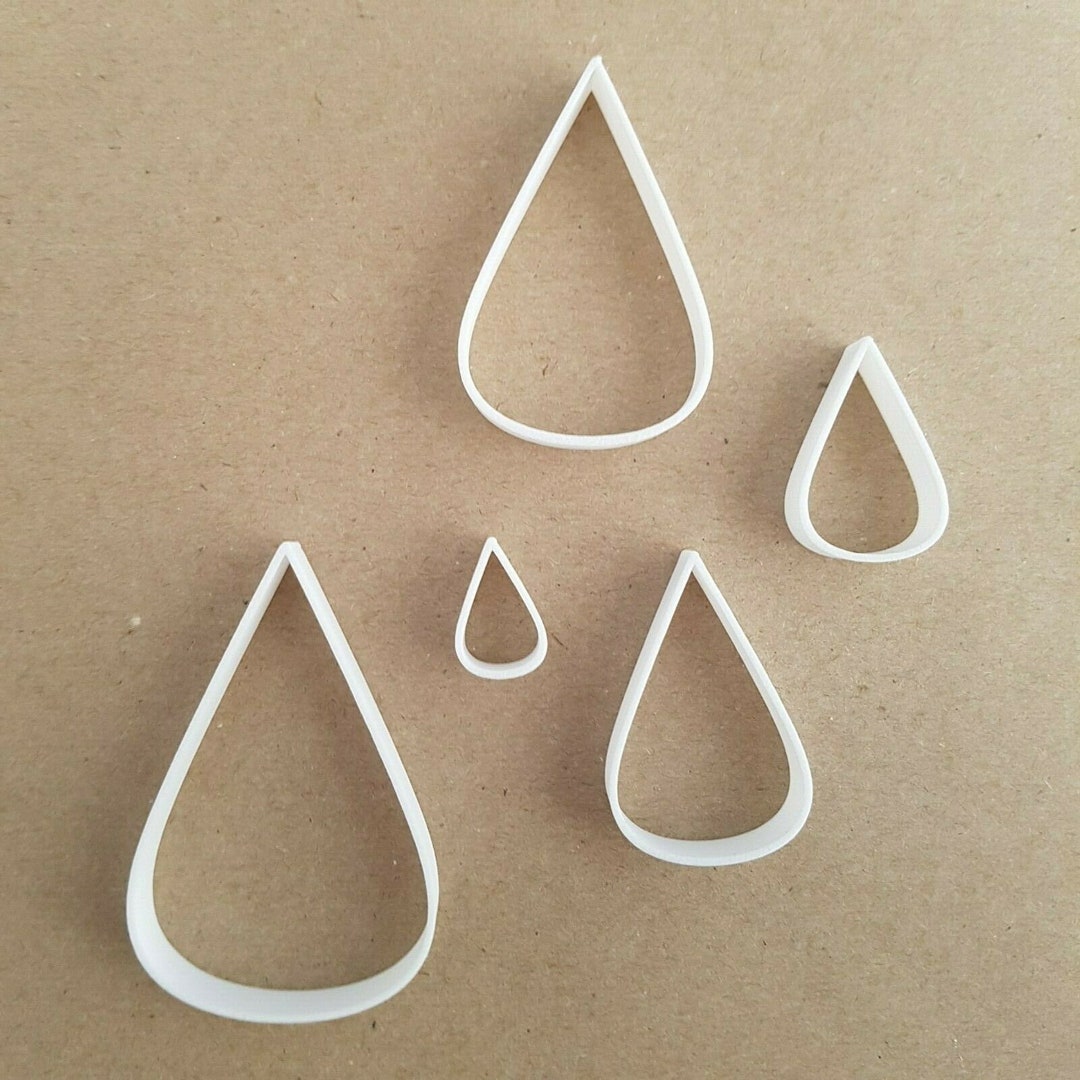Teardrop Tear Drop Rain Water Shape Mini Fondant Cutter Small ...