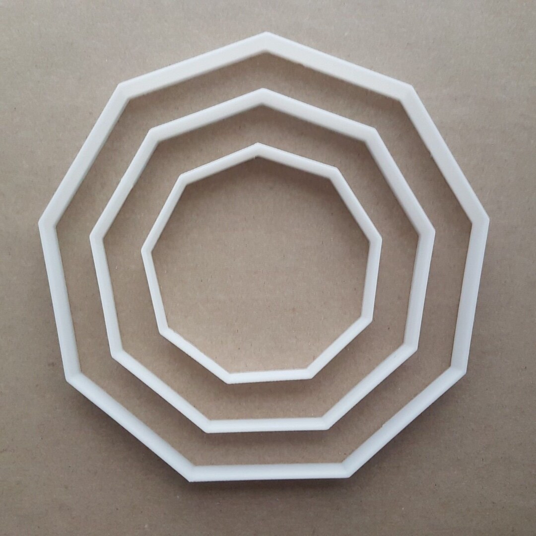 Nonagon Nine Side Polygon Shape Cookie Cutter Dough Biscuit Pastry ...