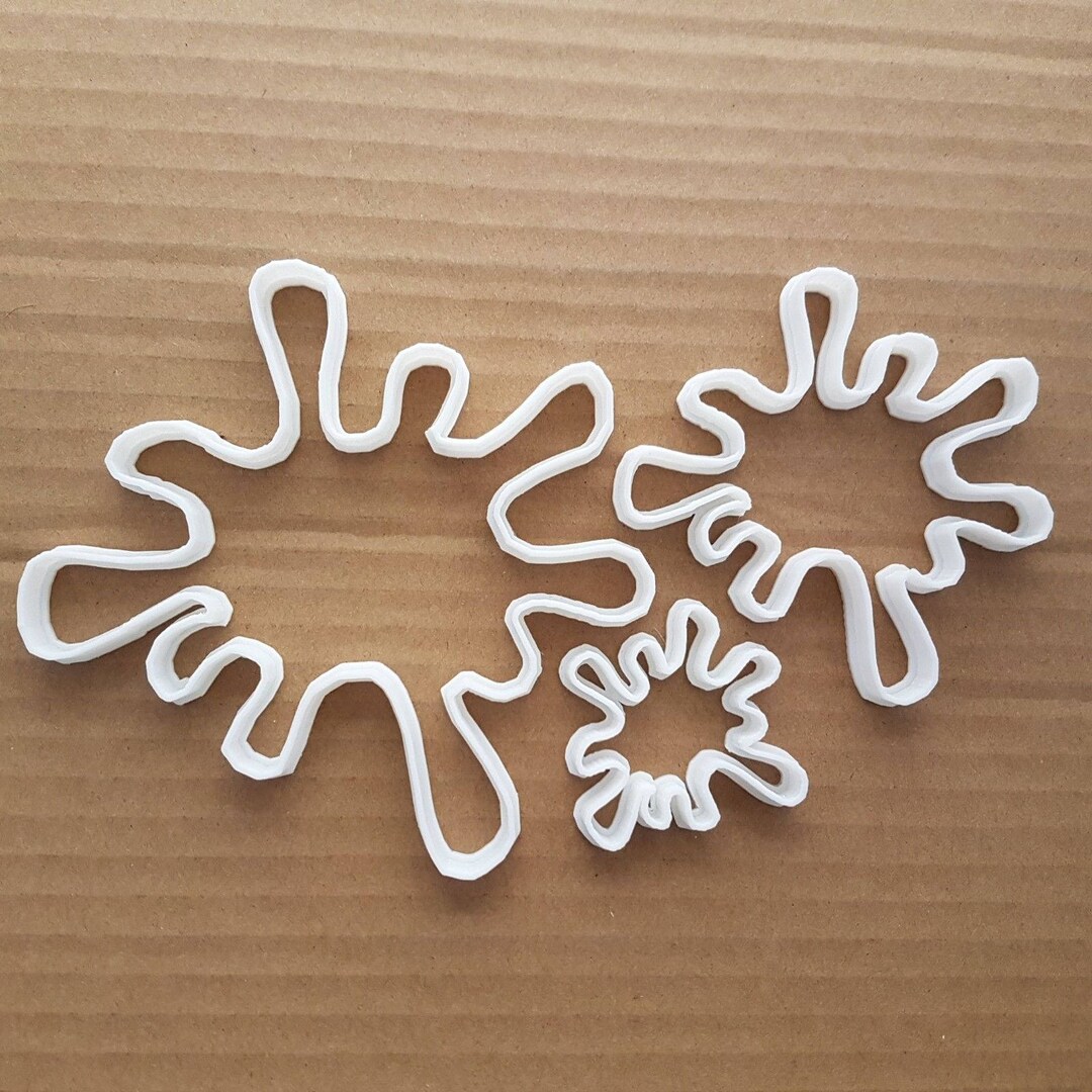 Splash Splat Paint Art Shape Cookie Cutter Dough Biscuit Pastry Fondant ...