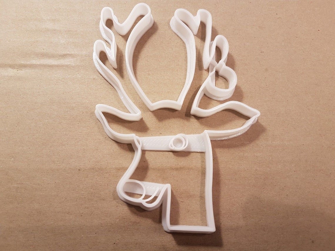 Rudolf Reindeer Bauble Christmas Shape Cookie Cutter Dough Biscuit ...