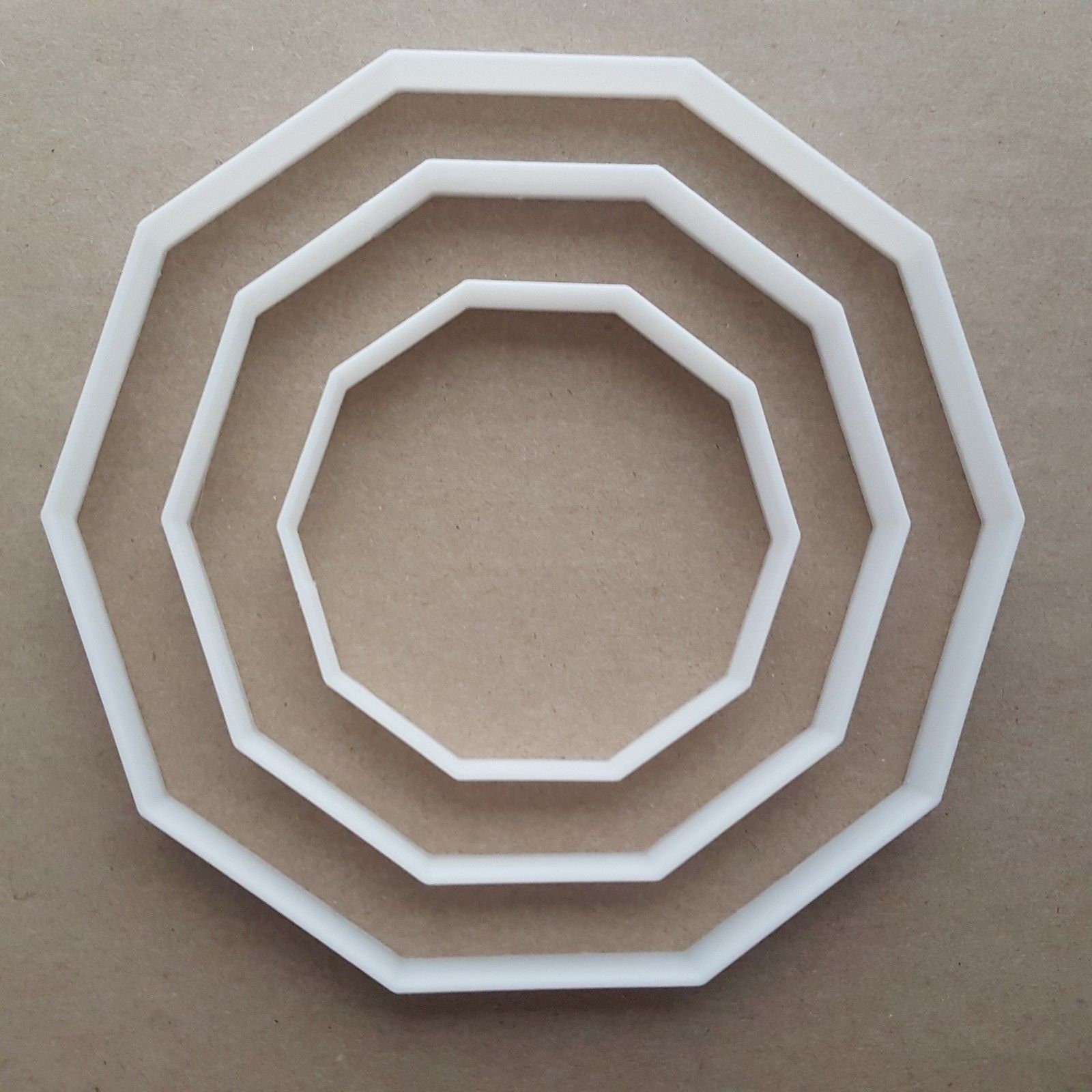 Decagon Ten Side Polygon Shape Cookie Cutter Dough Biscuit Pastry ...
