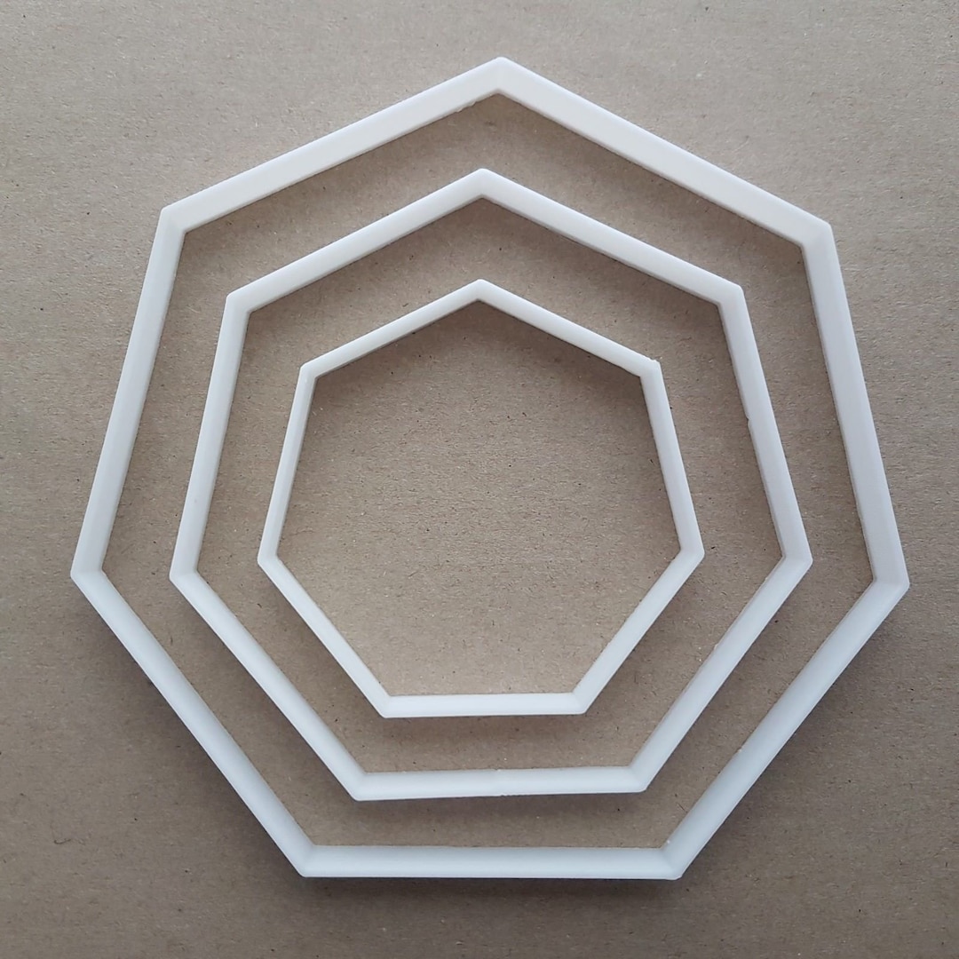 Heptagon Seven Side Polygon Shape Cookie Cutter Dough Biscuit Fondant ...