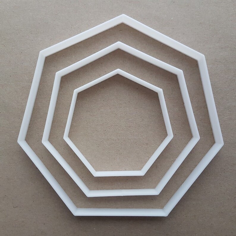 Heptagon Seven Side Polygon Shape Cookie Cutter Dough Biscuit | Etsy