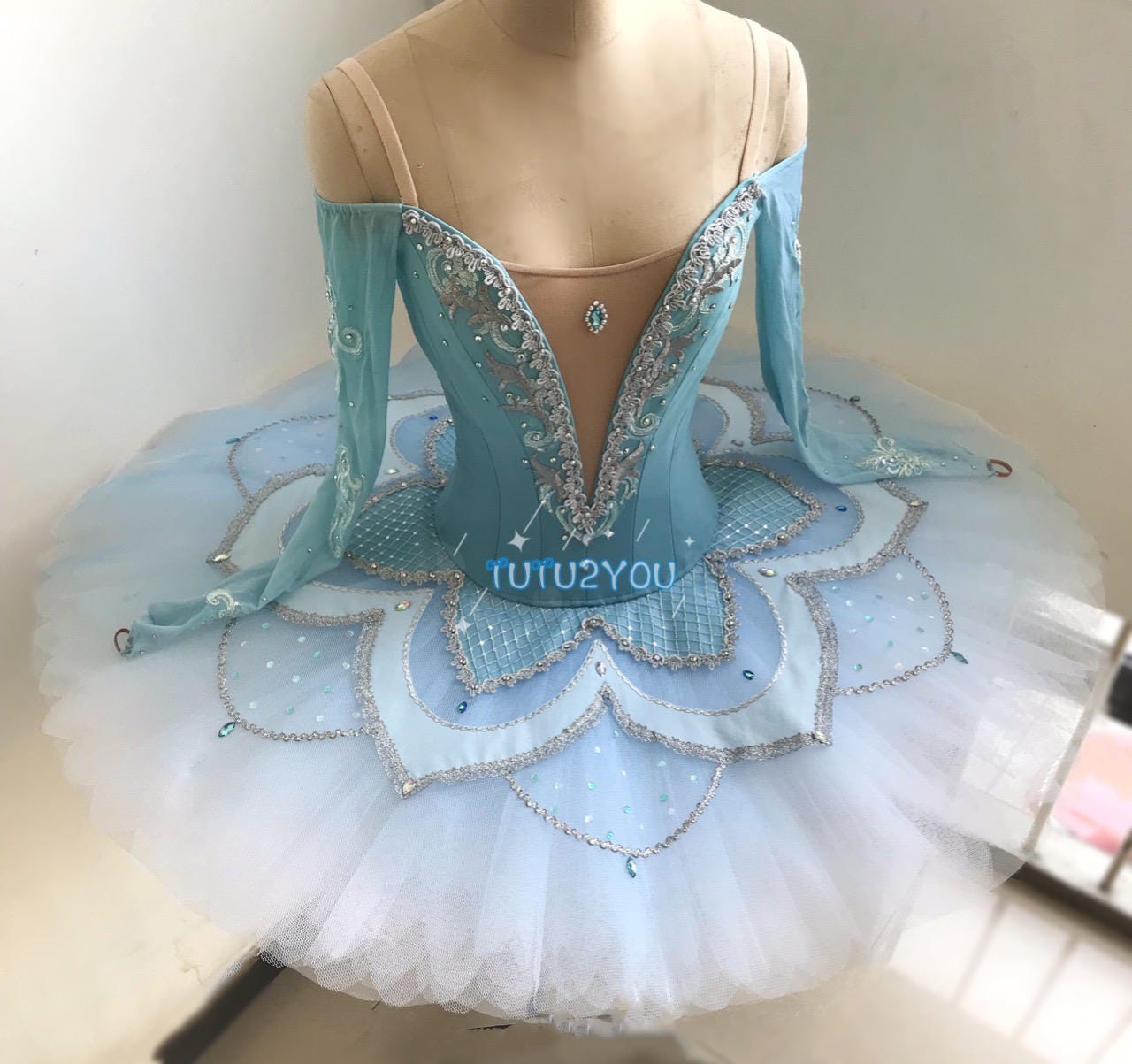 B-015 Professional Blue Platter Ballet Tutu YAGP | Etsy