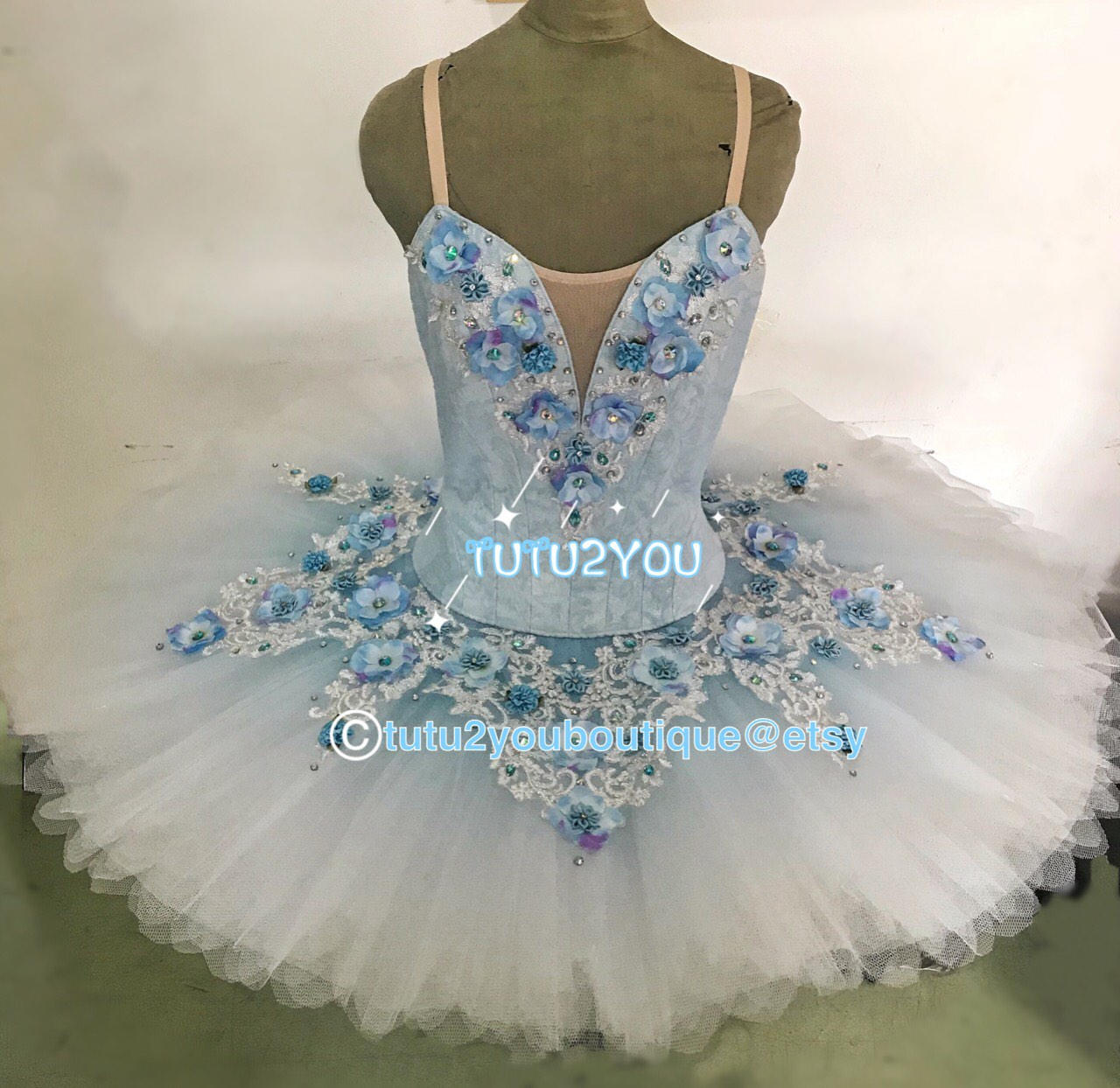 B-018 Professional Blue Platter Ballet Tutu YAGP - Etsy
