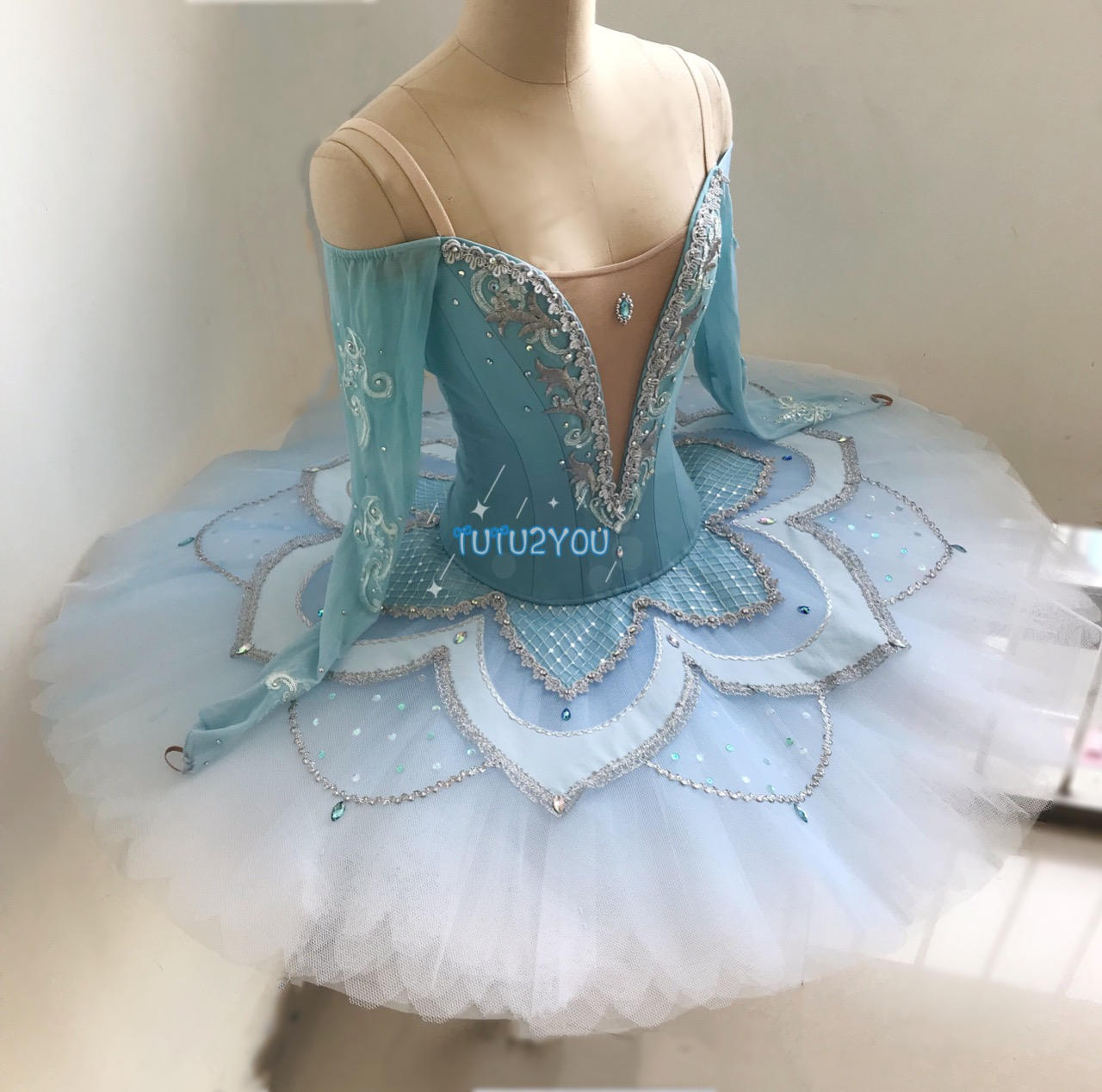 B-015 Professional Blue Platter Ballet Tutu YAGP | Etsy