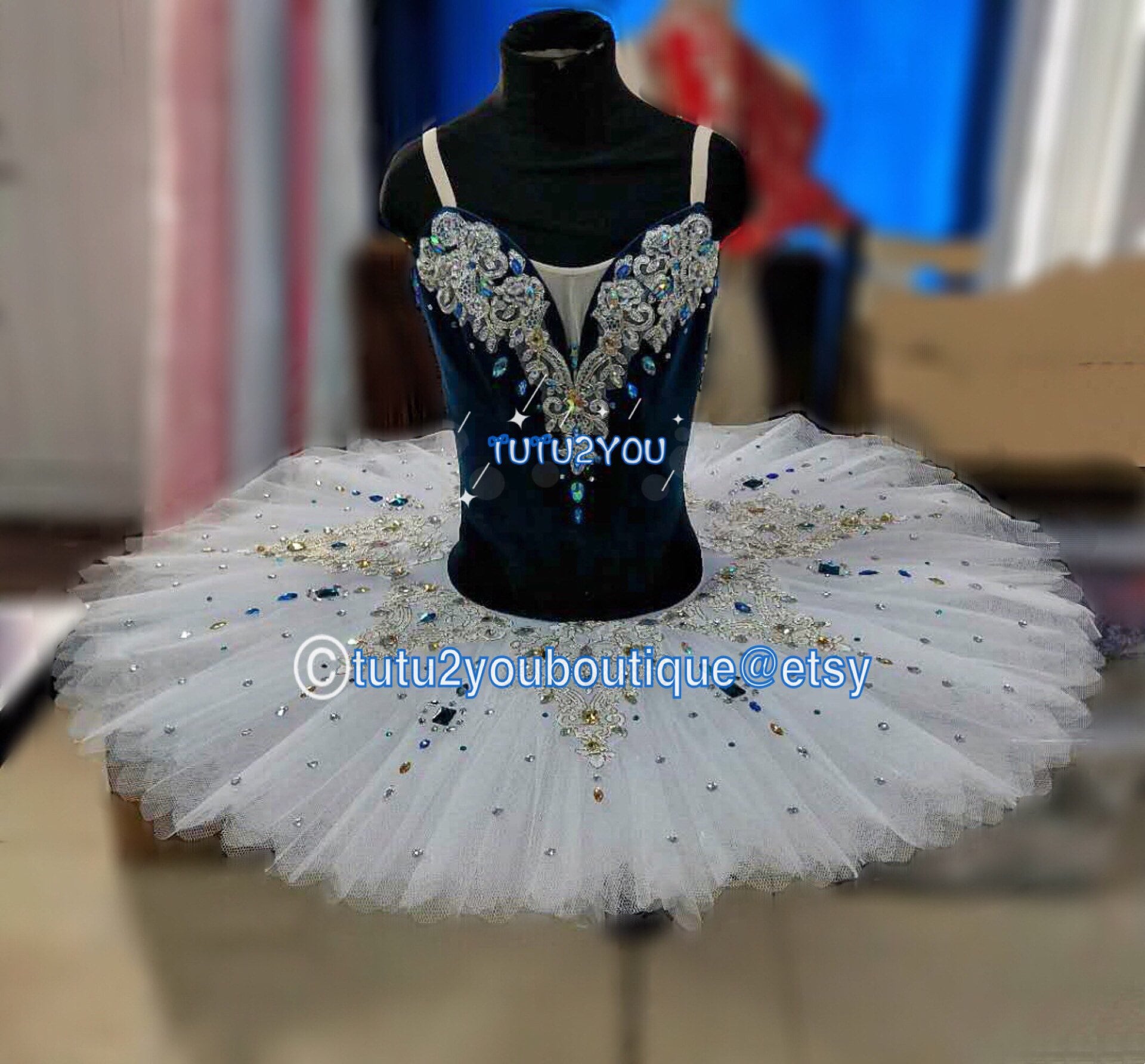 B-017 Professional Blue Platter Ballet Tutu YAGP - Etsy