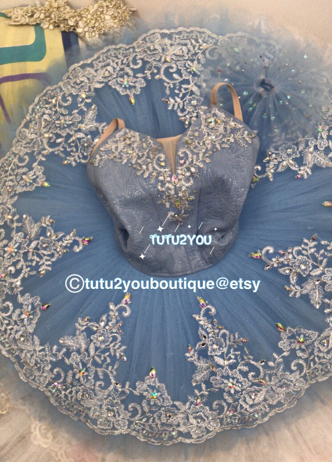 B-019 Professional Blue Platter Ballet Tutu YAGP - Etsy