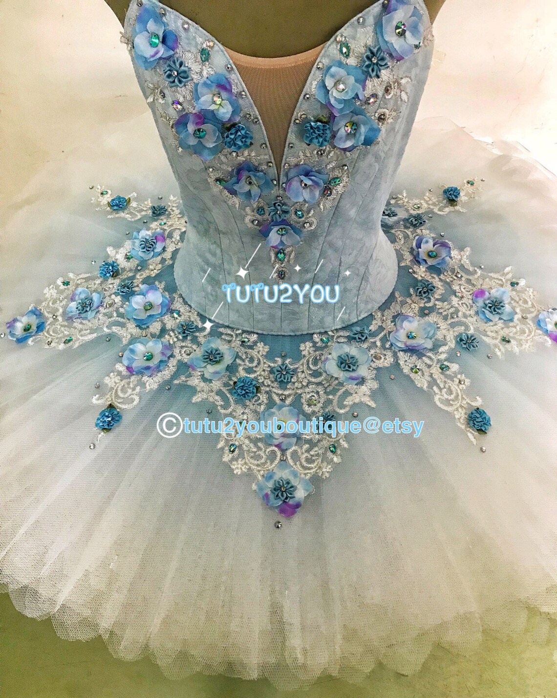 B-018 Professional Blue Platter Ballet Tutu YAGP - Etsy