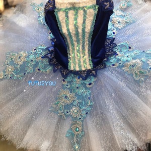 B-016 Professional Blue Platter Ballet Tutu YAGP - Etsy