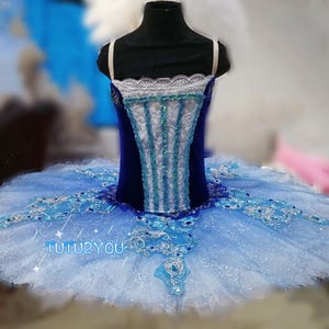 B-016 Professional Blue Platter Ballet Tutu YAGP - Etsy