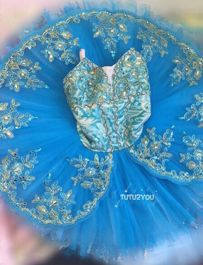 B-011 Professional Blue Platter Ballet Tutu YAGP - Etsy