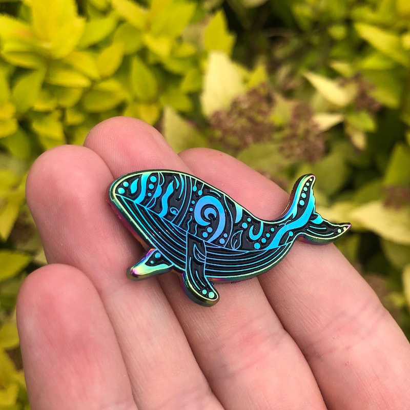 Whale Enamel Pin - Etsy