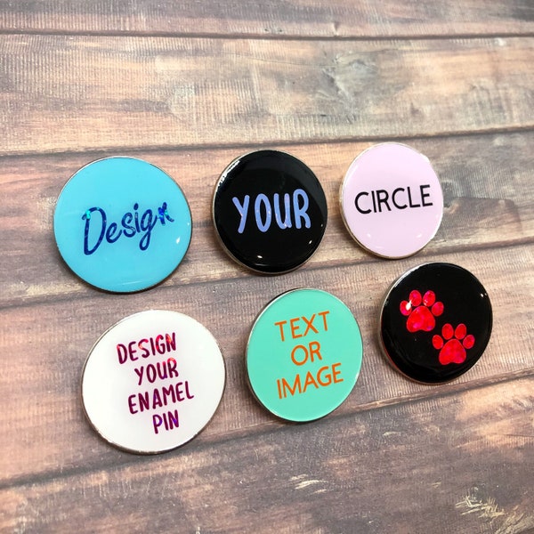 Custom Circle Pin - Etsy