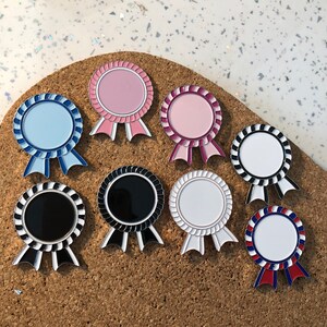 Personalised Design Your Rosette Award Enamel Pin | Customised Pin ...
