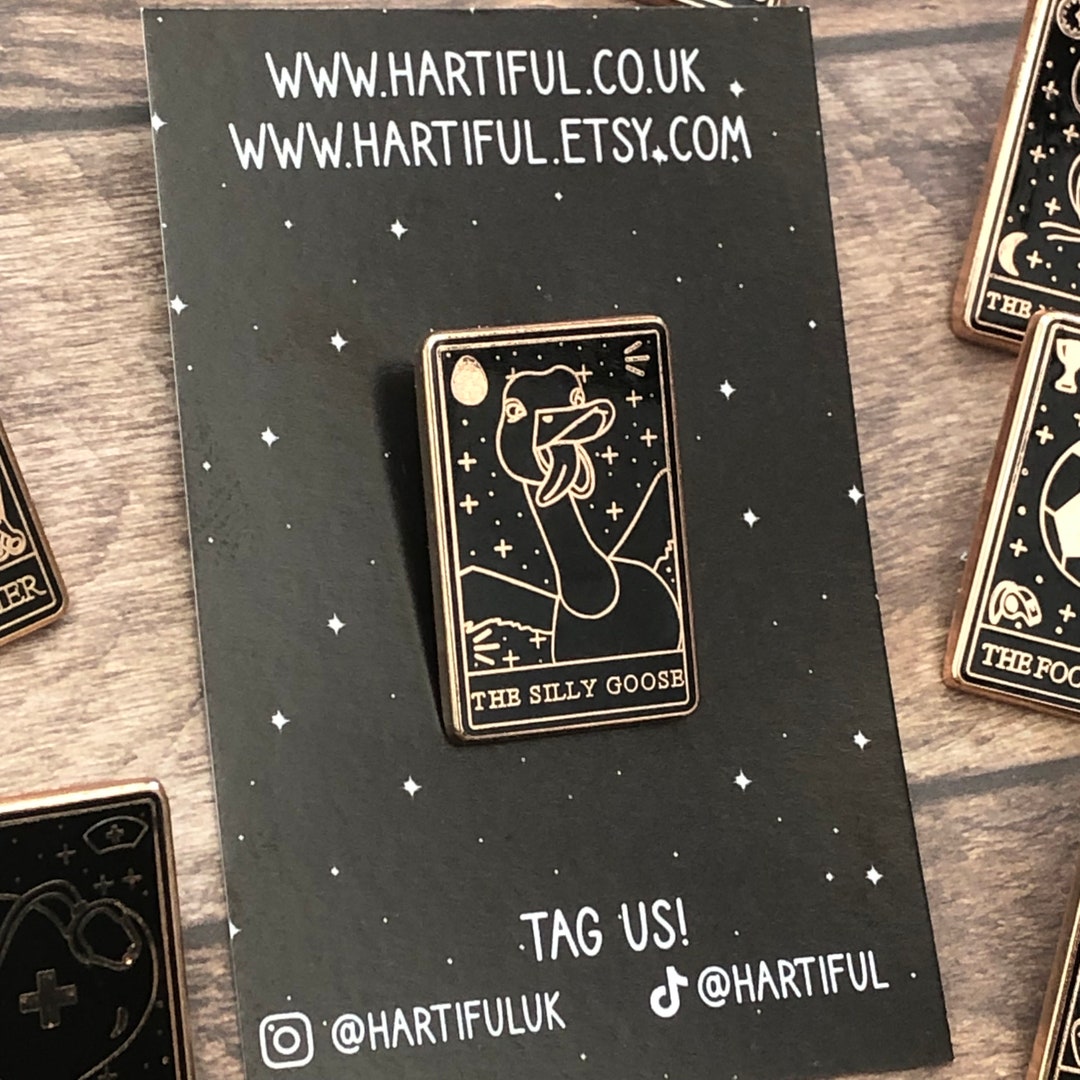 The Silly Goose, Tarot Card Enamel Pin | Lapel Pin, Badge | Hard Enamel ...