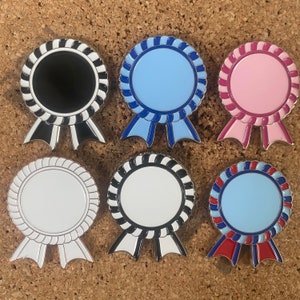 Personalised Design Your Rosette Award Enamel Pin | Customised Pin ...