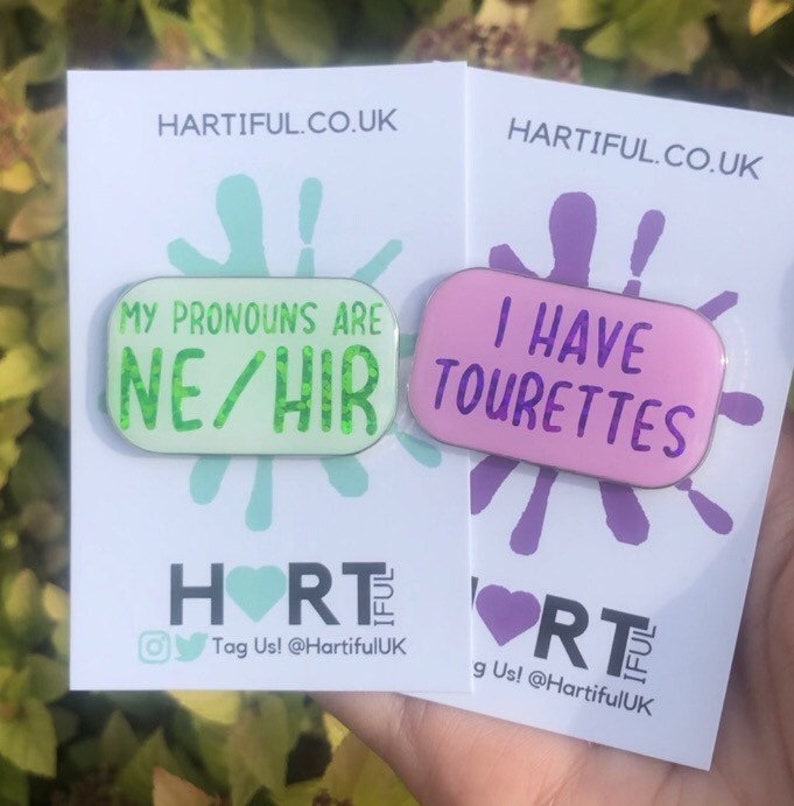 Pronoun / Pronouns Enamel Pin Design Your Own Gift - Etsy UK