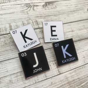 Personalised Periodic Table Element Enamel Pin | Customised Gift - Etsy