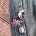 Bisexual Pride Flag Crystal and Cat Glitter Enamel Pin Set of Two or ...
