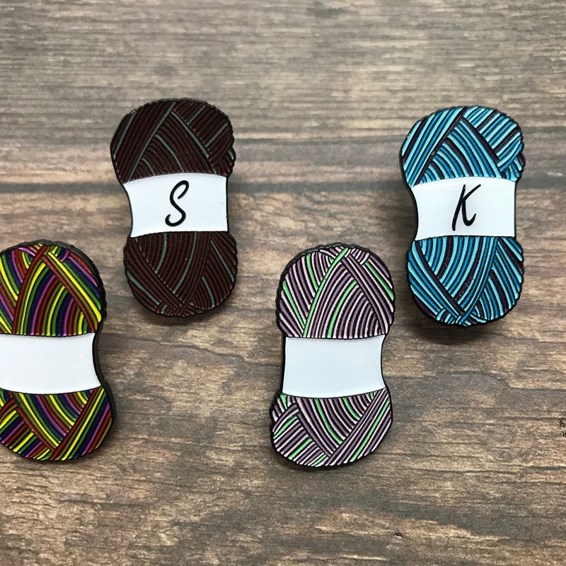 Yarn Enamel Pin - Etsy