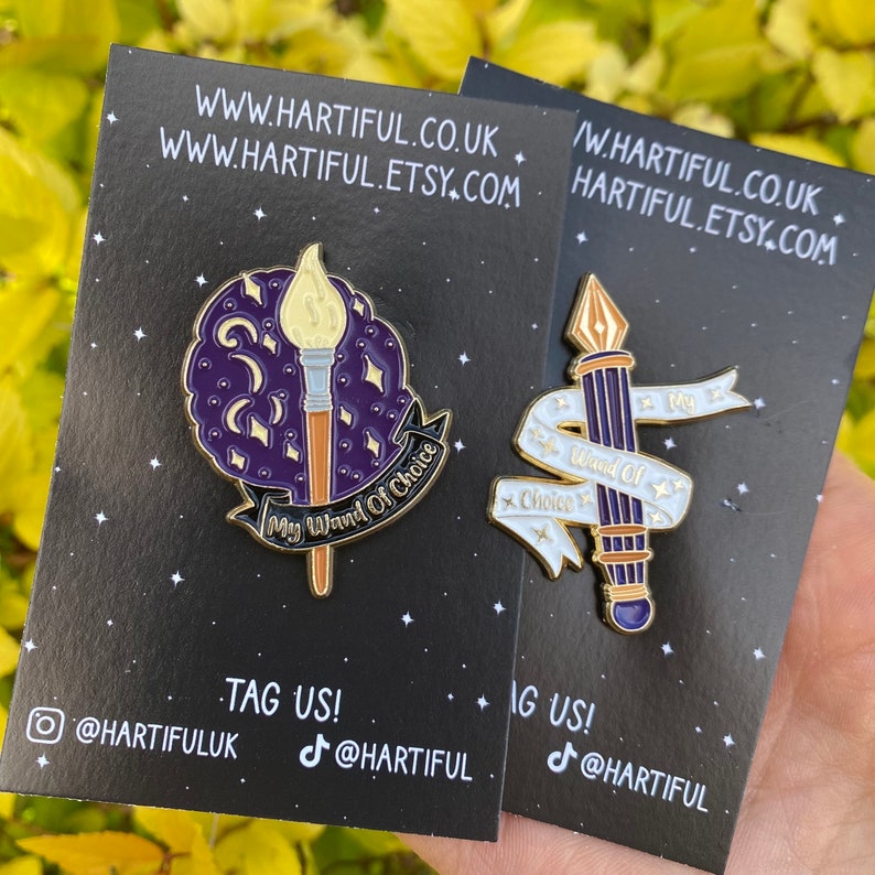 Writer Enamel Pin: My Wand of Choice Lapel Badge - Etsy