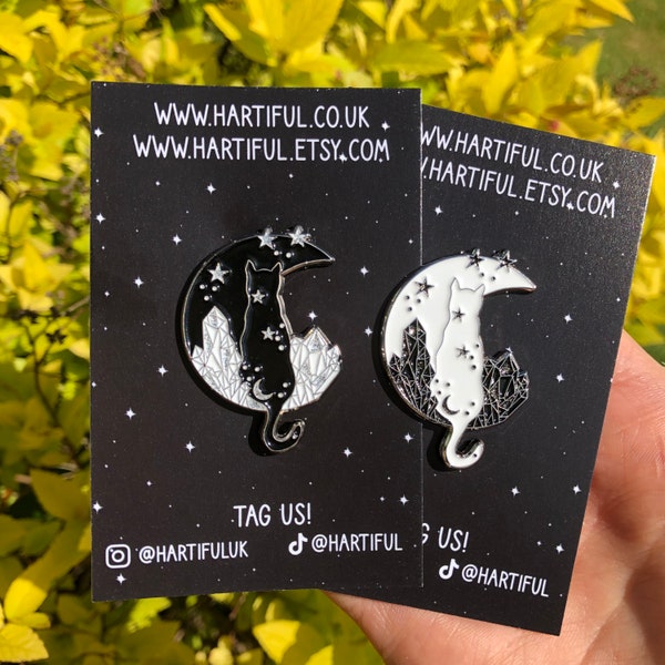 White Cat Pin - Etsy