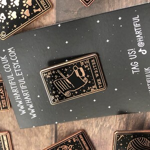 The Writer, Tarot Card Enamel Pin | Lapel Pin, Badge | Hard Enamel ...
