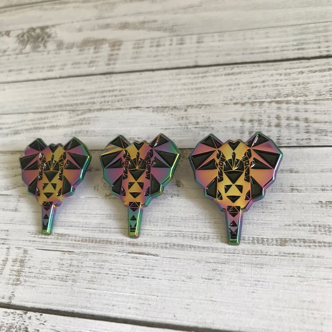 Rainbow Metal Elephant Enamel Pin | Badge Multi Chrome Gift - Etsy