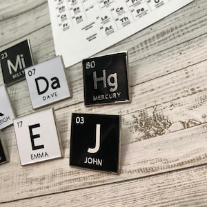 Personalised Periodic Table Element Enamel Pin | Customised Gift - Etsy