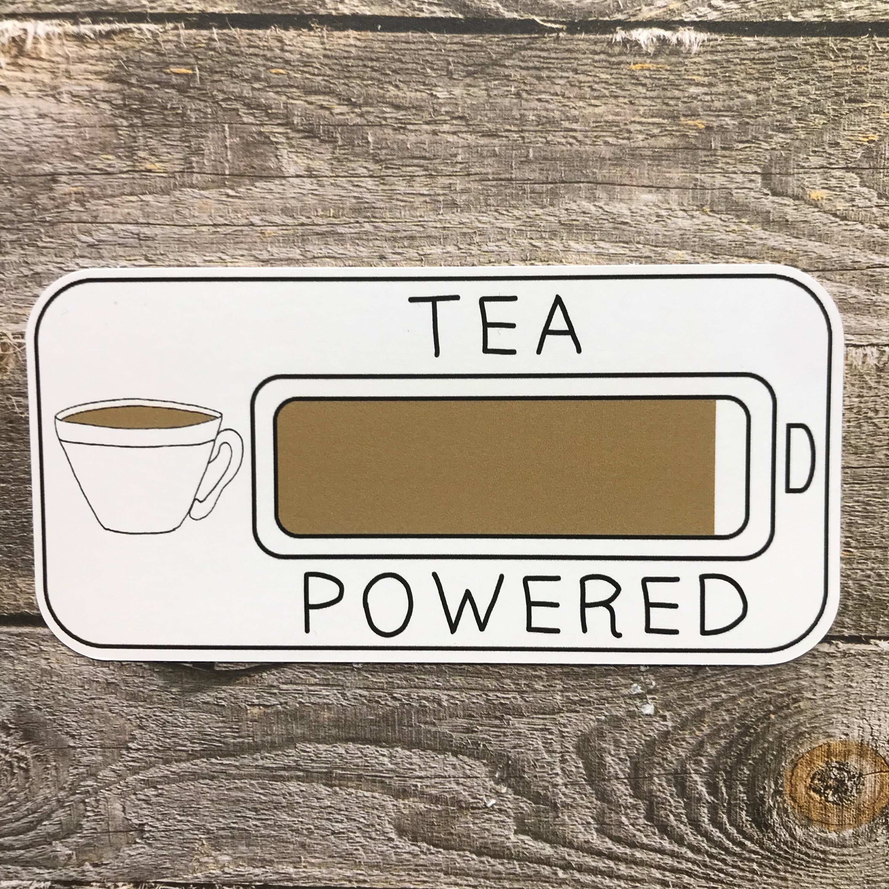 Eco-Friendly Tea Powered Sticker | Tea Lover | Laptop Sticker