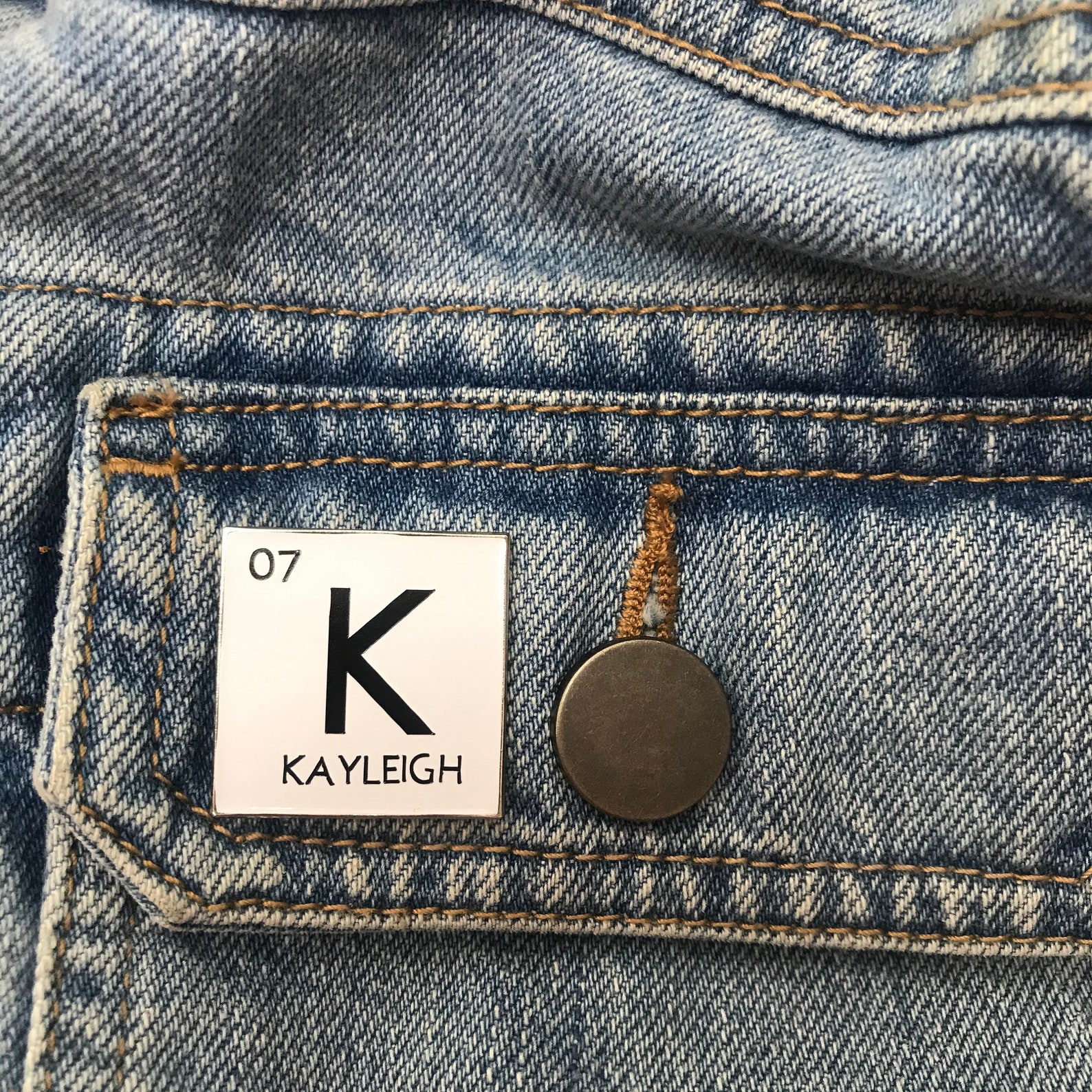 Personalised Periodic Table Element Enamel Pin Customised | Etsy