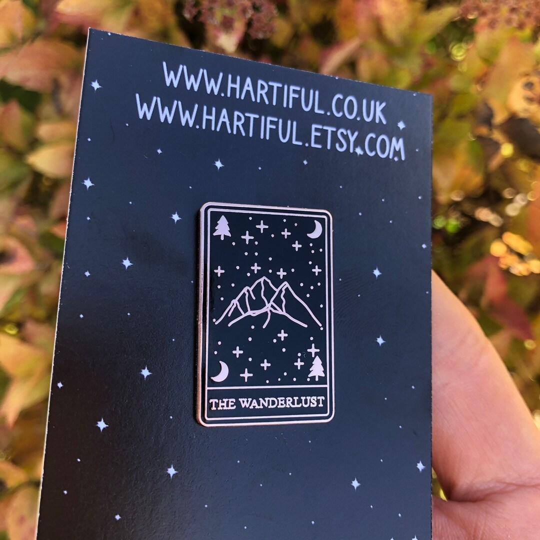 Wanderlust Tarot Card Enamel Pin: Travel Lover Gift - Etsy