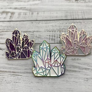 Amethyst Crystal Enamel Pin | Science Lapel Pin, Badge | Gift - Etsy