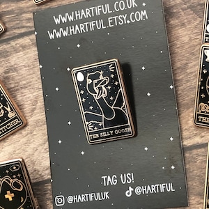 The Silly Goose, Tarot Card Enamel Pin | Lapel Pin, Badge | Hard Enamel ...