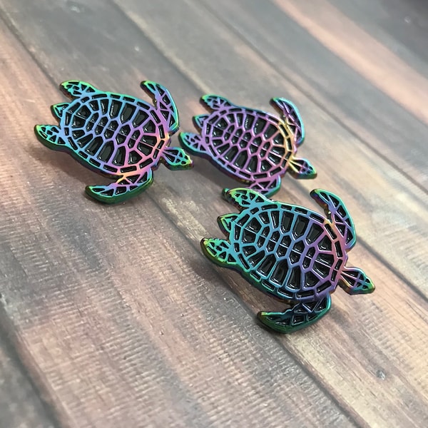 Turtle Enamel Pin - Etsy