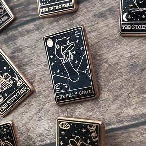 The Silly Goose, Tarot Card Enamel Pin | Lapel Pin, Badge | Hard Enamel ...