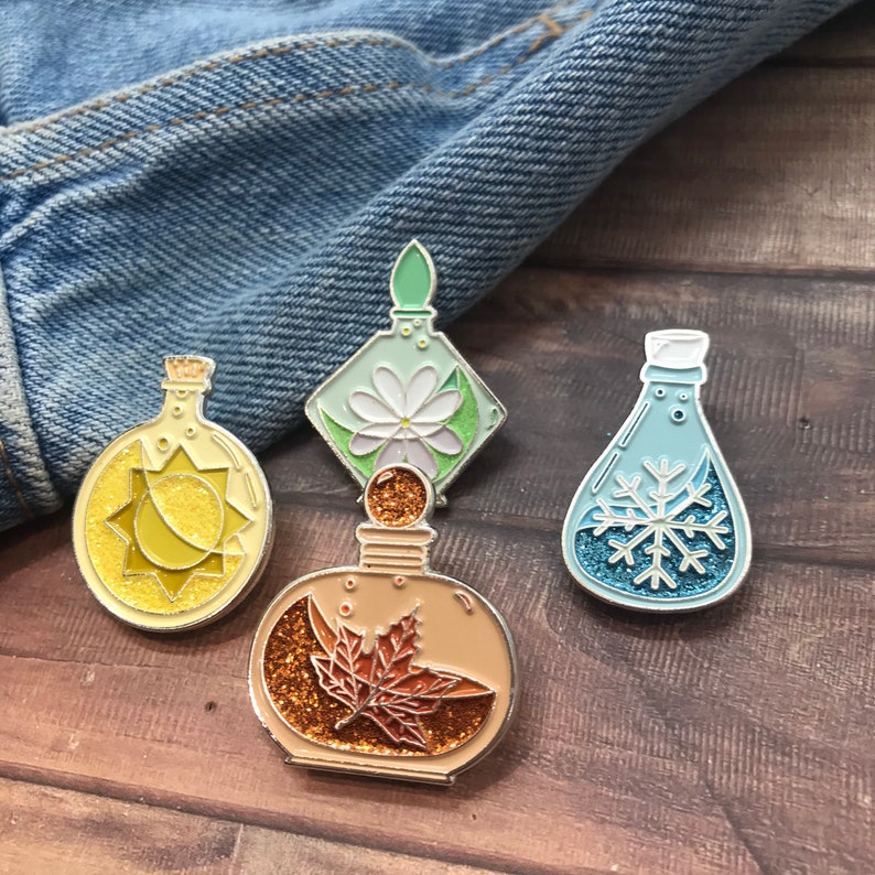 Autumn/fall Potion Enamel Pin Season Gift - Etsy