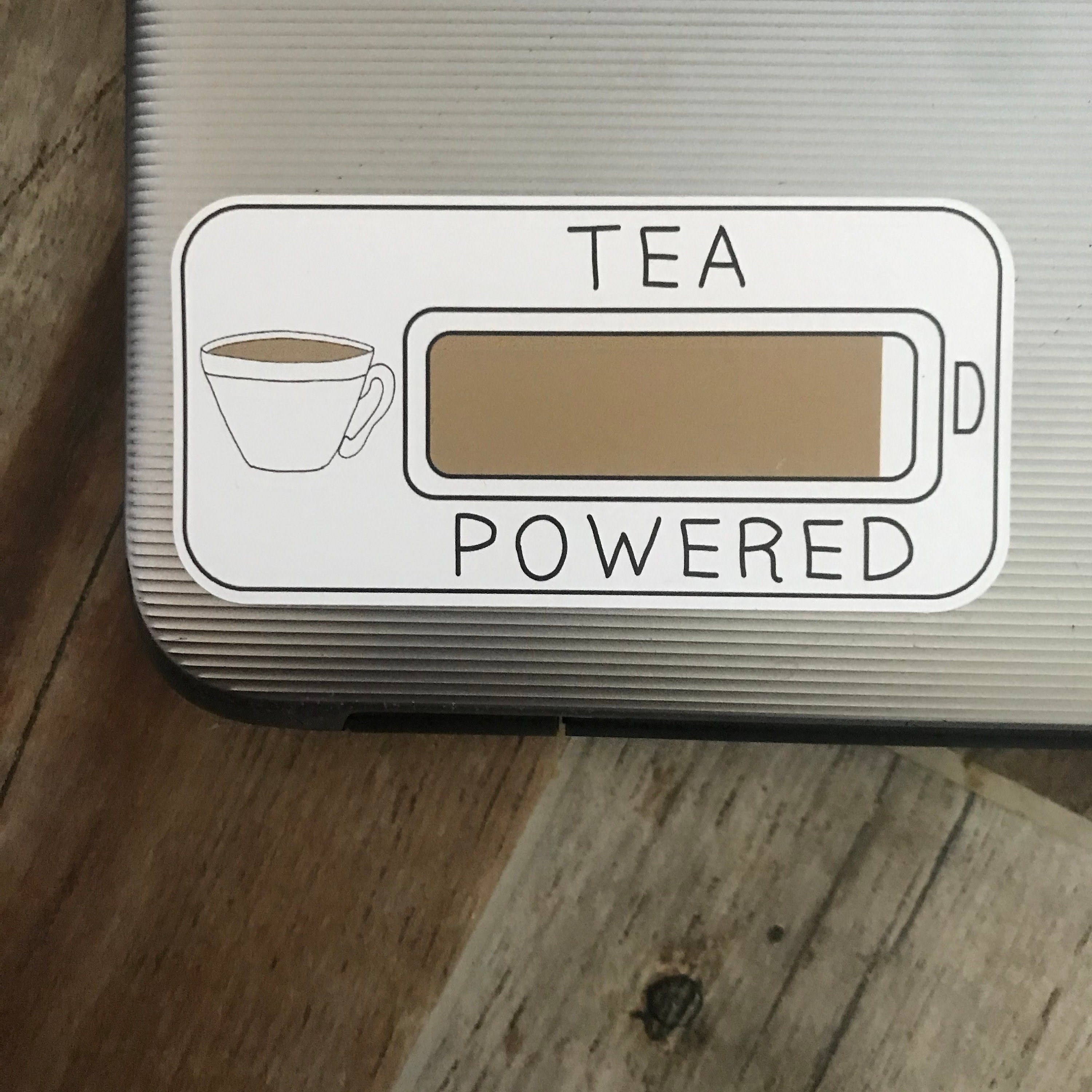Eco-Friendly Tea Powered Sticker | Tea Lover | Laptop Sticker