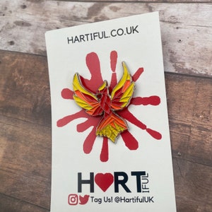 Phoenix With Glitter Tail Enamel Pin | Lapel Pin, Badge | Gift - Etsy