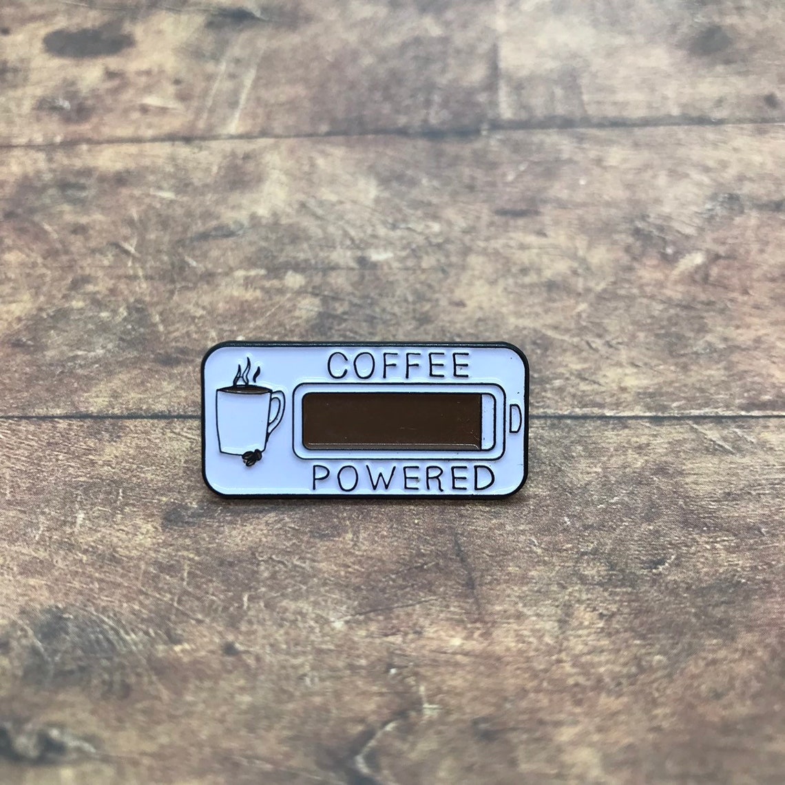 Coffee Powered Enamel Pin: Coffee Lover Gift - Etsy