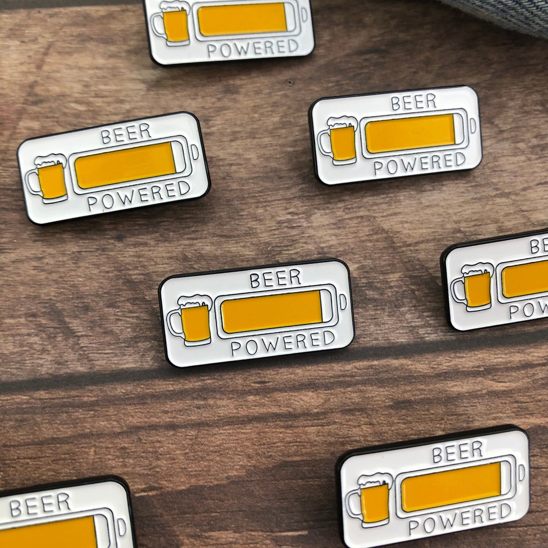 Beer Powered Enamel Pin Stocking Filler T Lapel Pin Badge T Beer