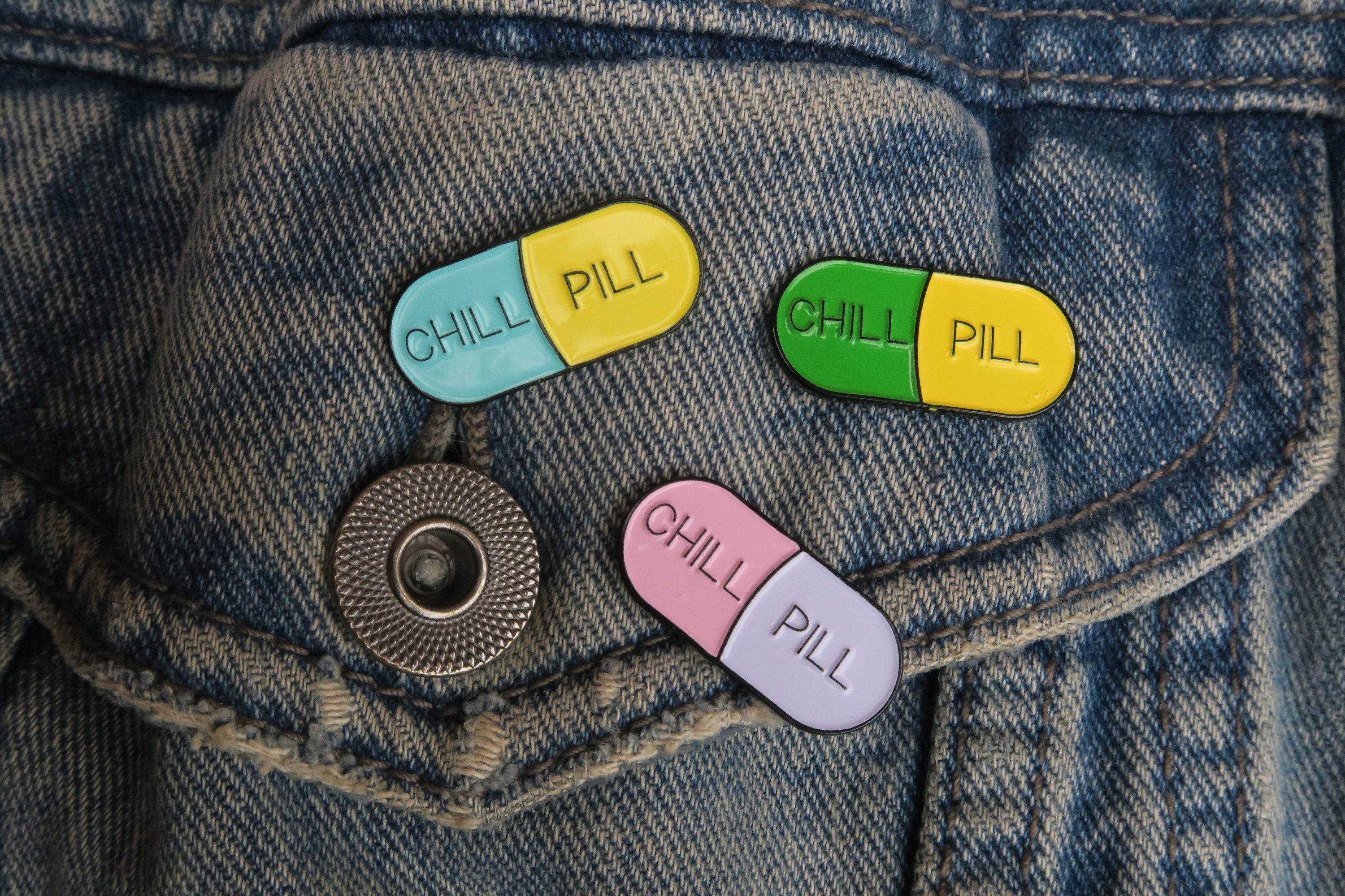 Seven Colours | Enamel Chill Pill Pin / Lapel Pin | Gift Nurse ...