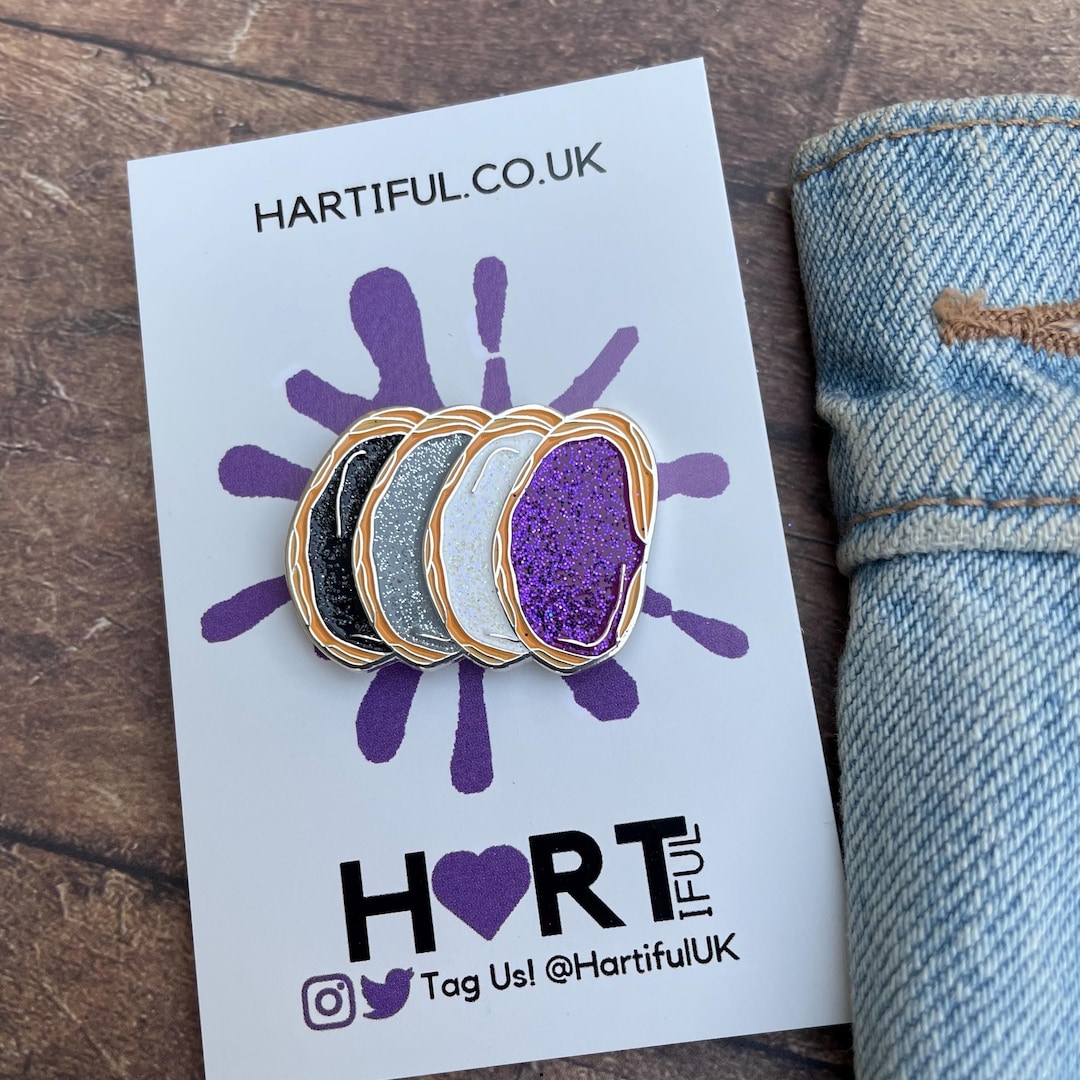 Asexual Garlic Bread Enamel Pin | With Glitter LGBTQIA+ Ace Pride Flag ...