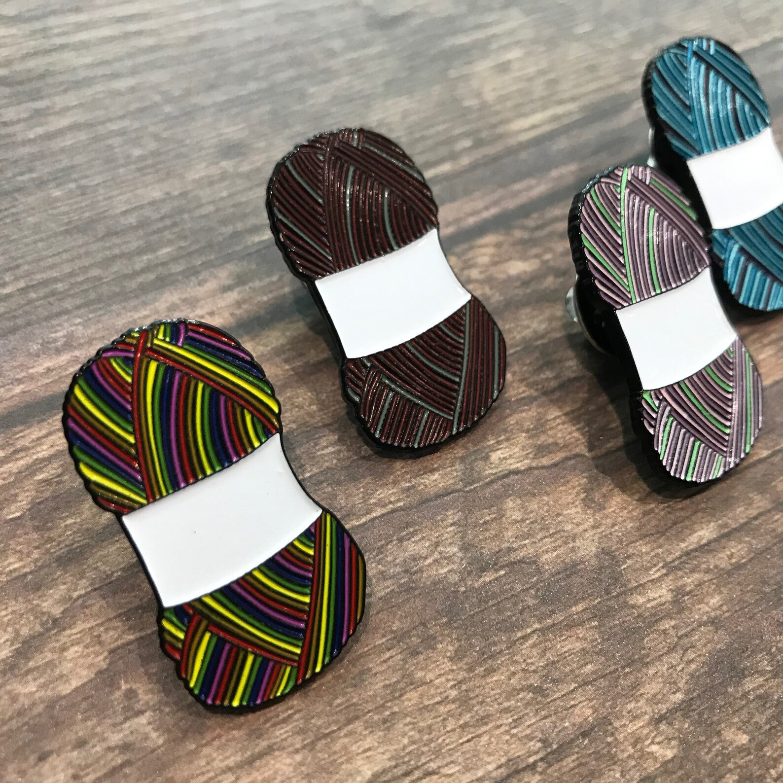 Personalisable Yarn Knitting Crochet Enamel Pin | Sewing, Knitting ...